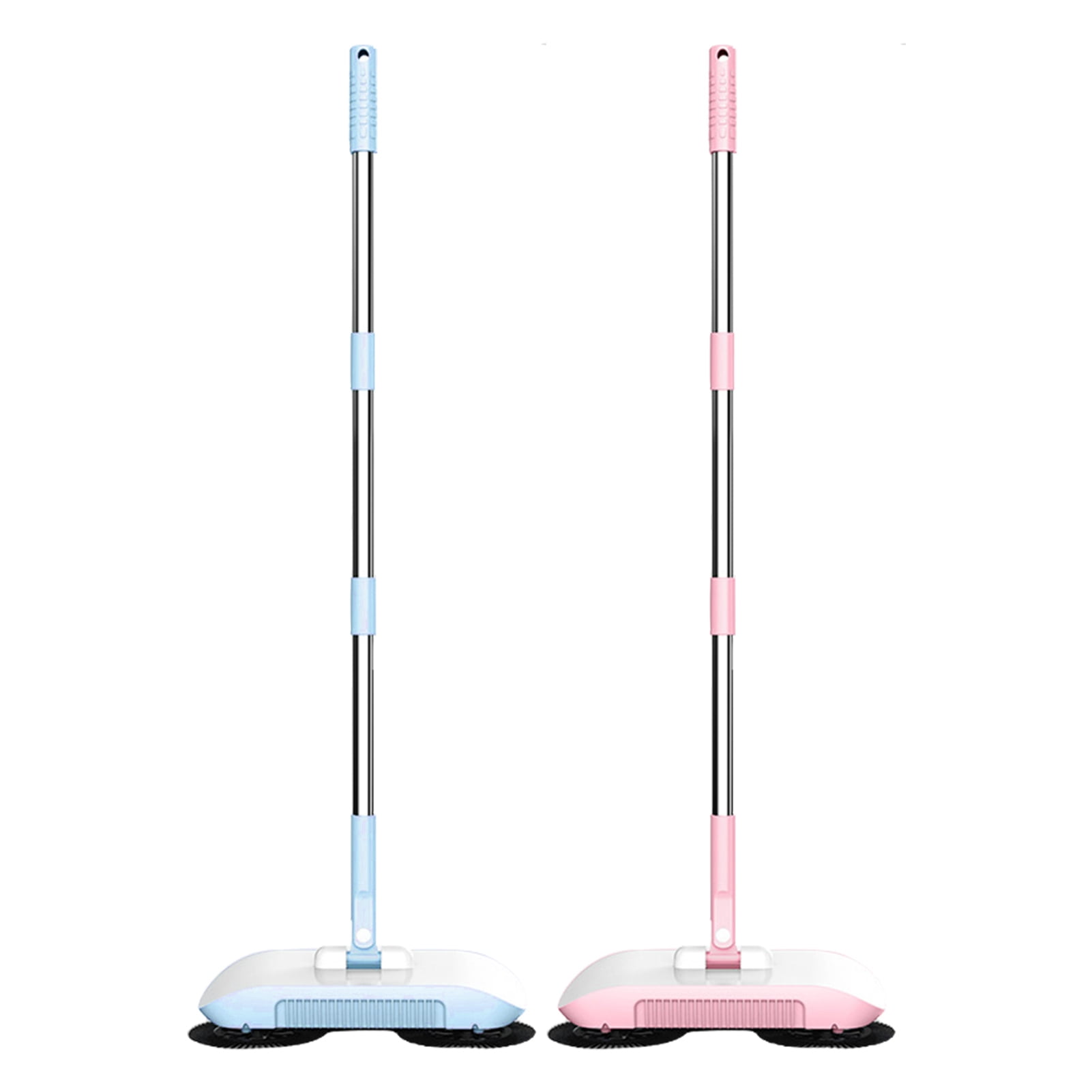 Hzsb Hand Push Sweeper with 1/2/3 Cloth Ends Long Rod Dry/Wet Cleaning ...