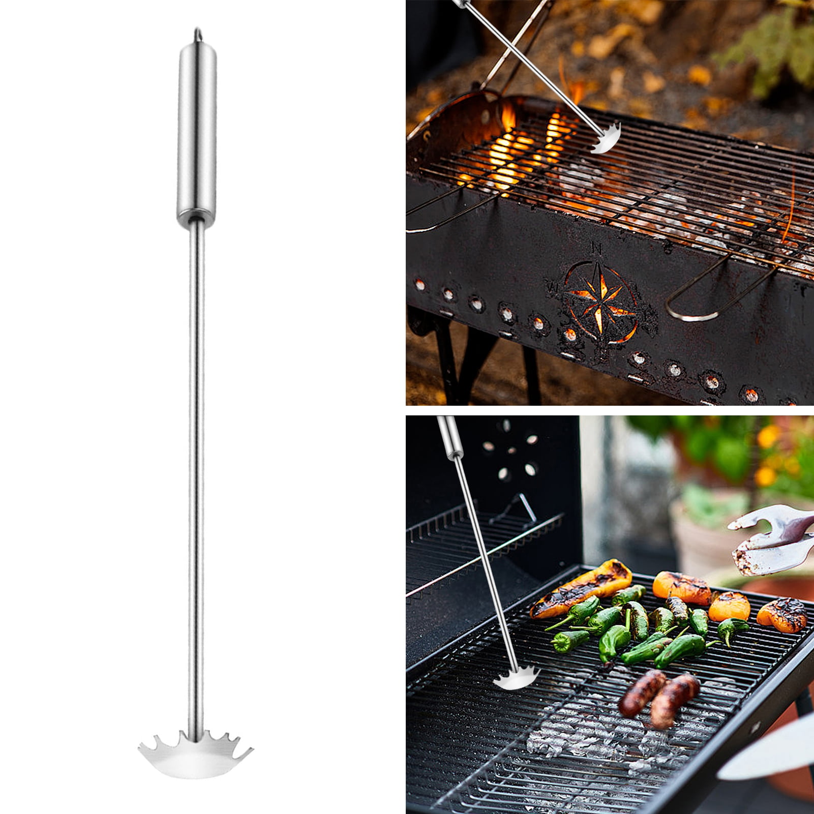 Hzsb Heavy Duty BBQ Scraper Outdoor Grill Cleaner Efficient Cleaning ...