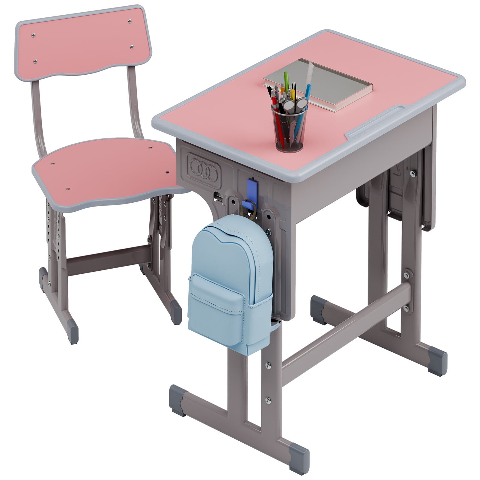 Hzsb Height Adjustable 2Pcs/Set Kids Desk Chair Set for children aged 3 ...
