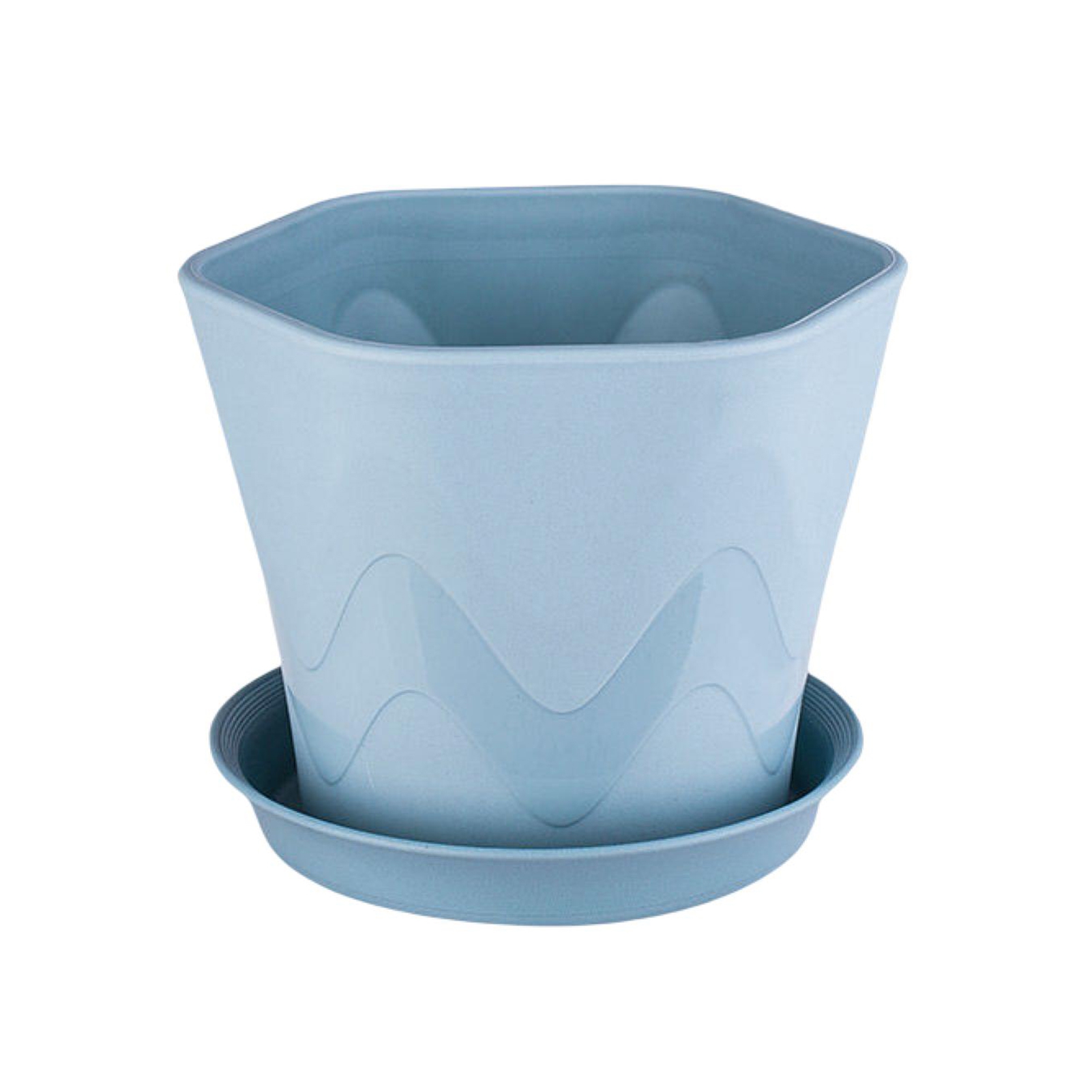 Hzsb Hexagon Planter Pot with Tray Resin Drainage Indoor and Outdoor ...