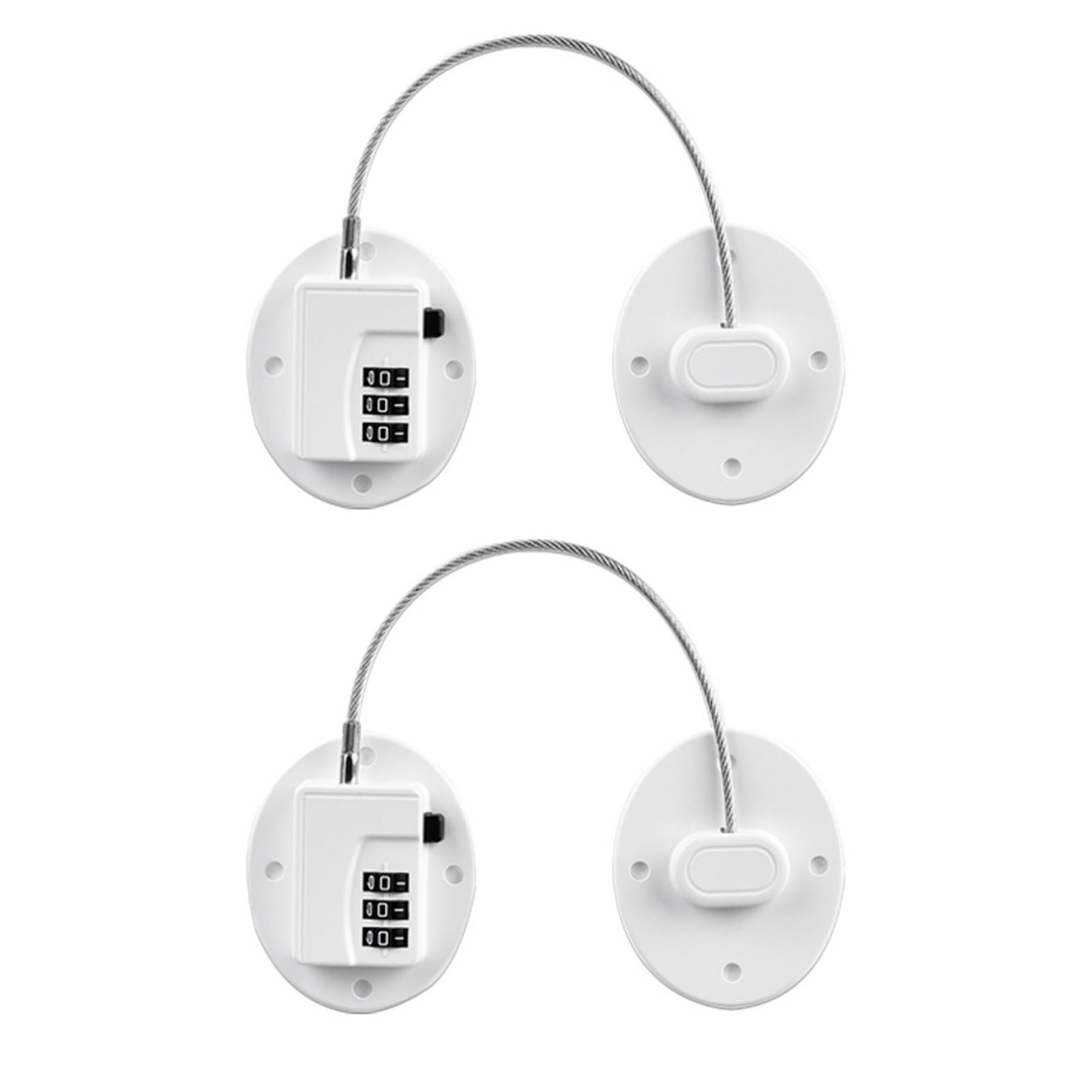 Hzsb Keyless Digital Locks 2Pcs with Steel Cable Punch-Free Self ...