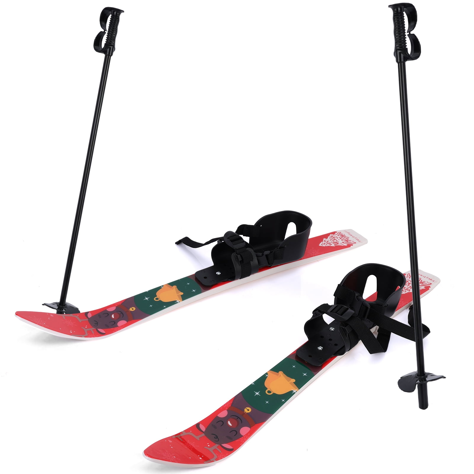 Hzsb Kid's Beginner Ski Board Kit with 2 Ski Boards and 2 Poles,Kids ...