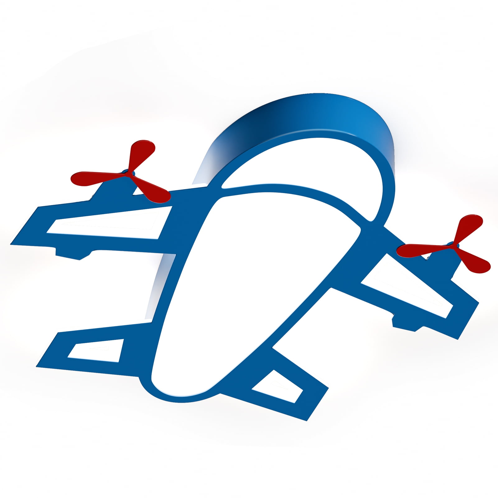 Hzsb Kids Ceiling Light, Bedroom Blue Airplane Light Fixture, Flush ...