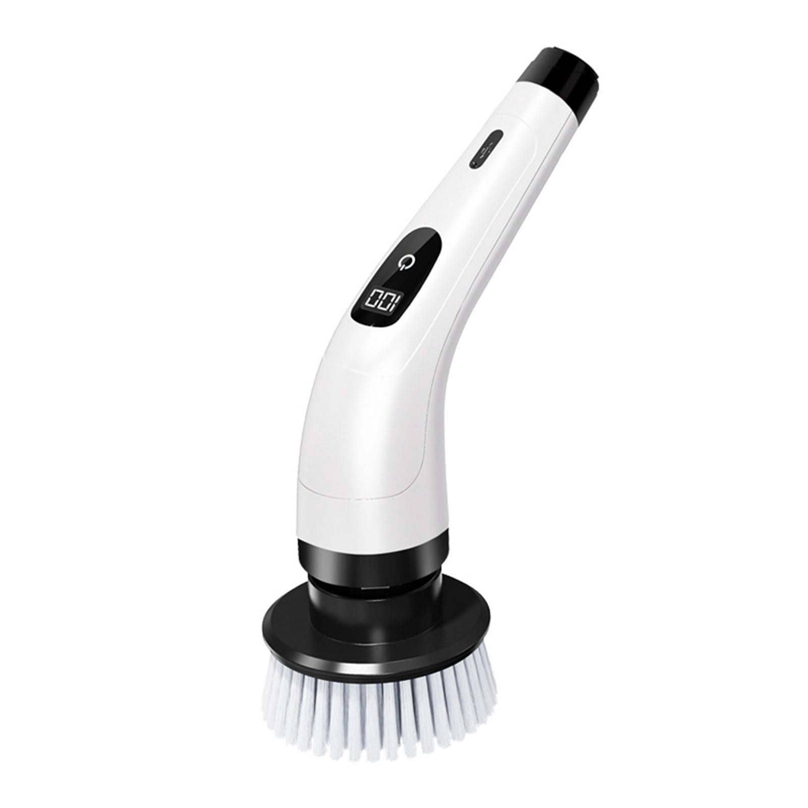 Hzsb Electric Spin Scrubber - Long Handle, LED Display, 2 Speeds ...