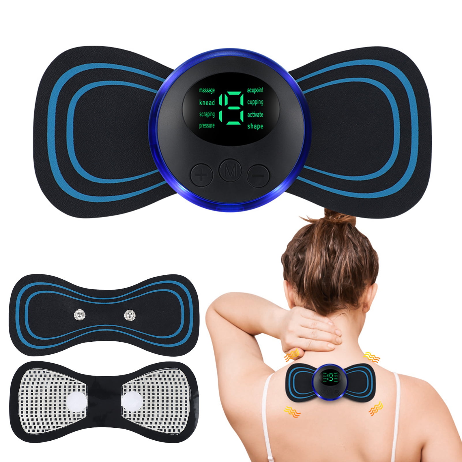 Hzsb Low-Frequency Pulse Neck Massager - Skin-Fitting Ergonomic Massage ...