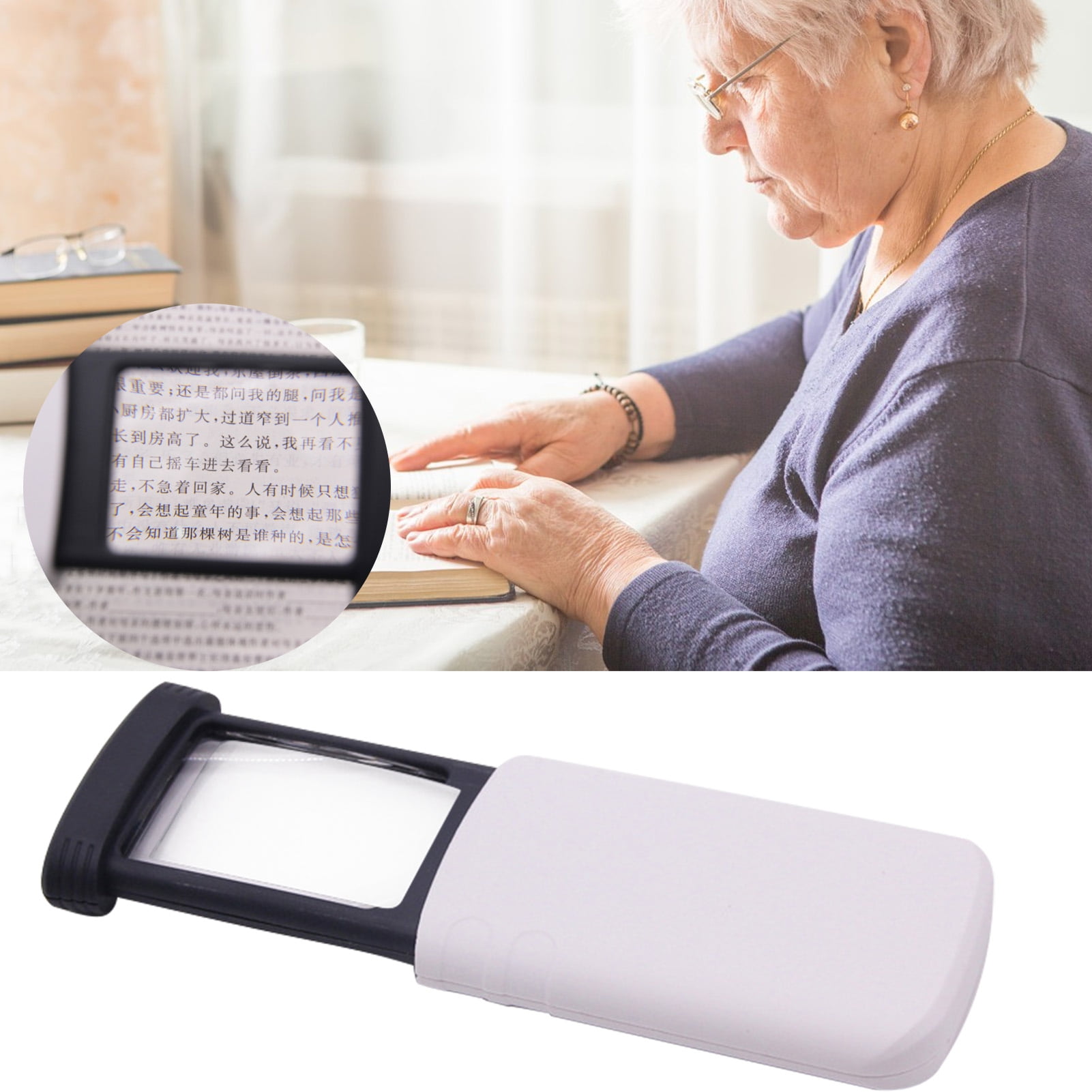 Hzsb Magnifying Glass with LED Light Pull-Out Portable Magnifier ...