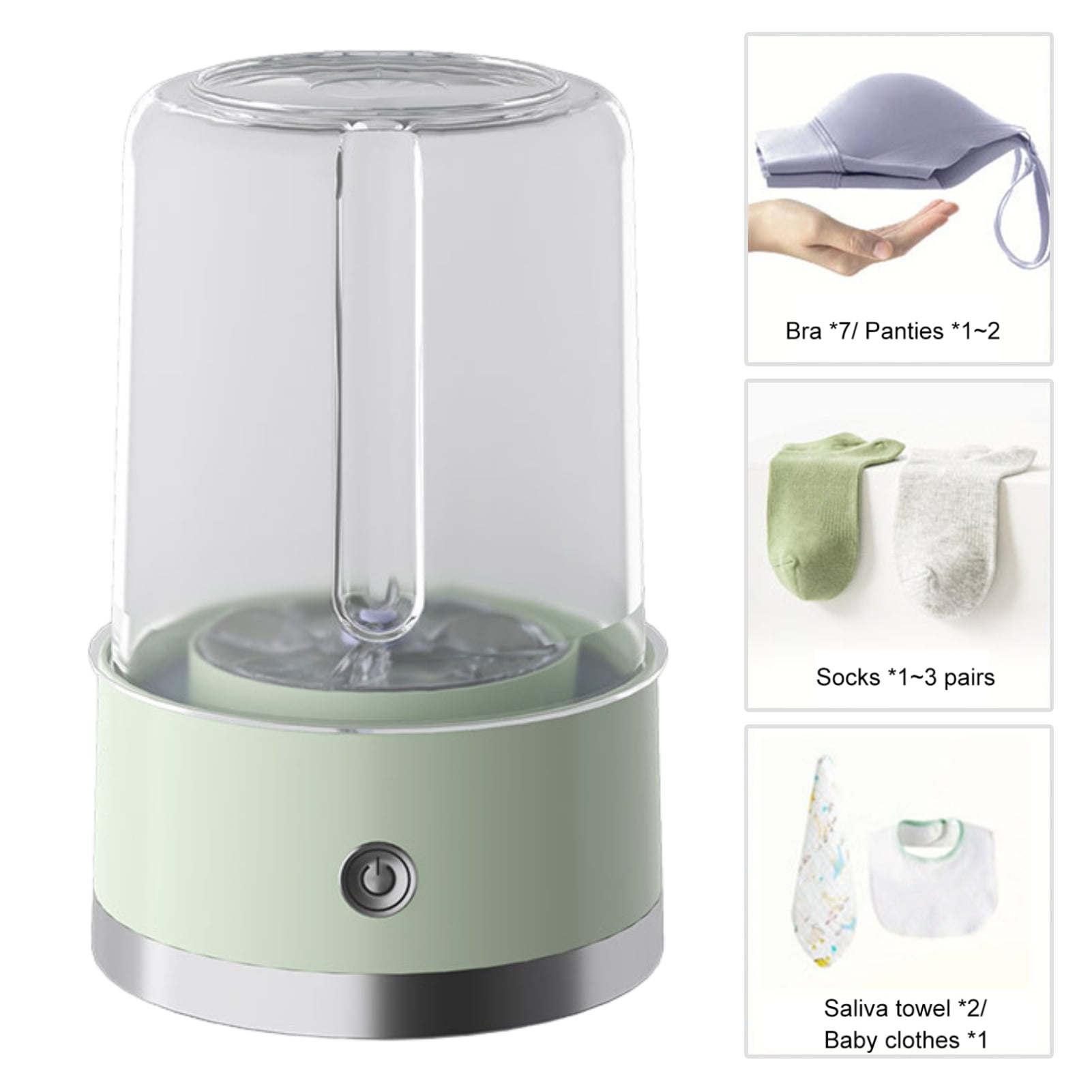 Hzsb Mini Wireless Washing Machine Portable Small Washer 1L Capacity ...