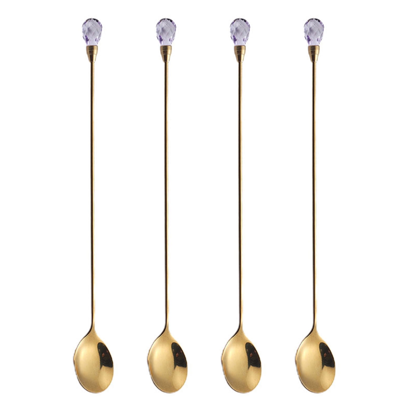 Hzsb Mixing Spoons Set 4Pcs Polished Surface Food Grade Comfortable ...