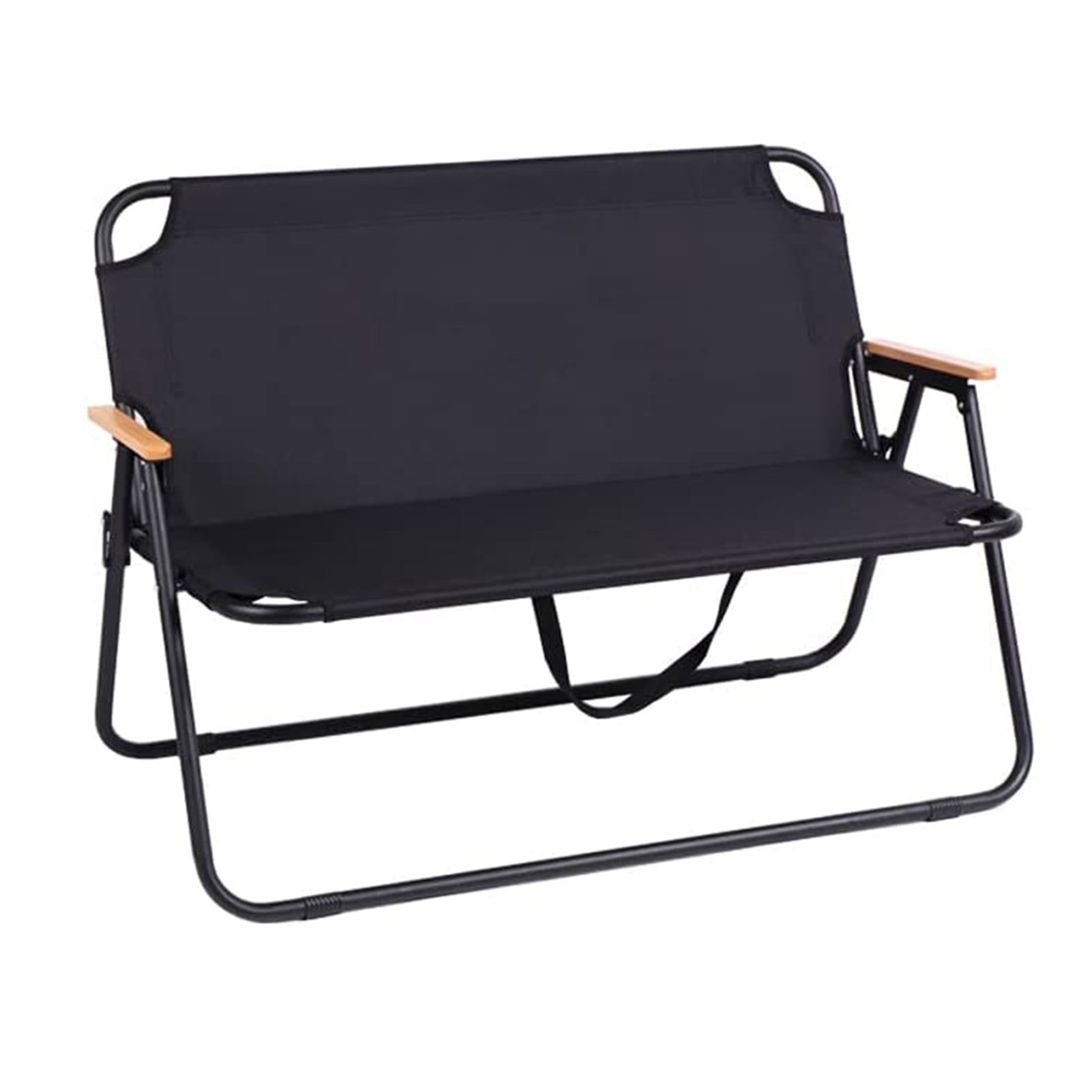 Hzsb Non-slip Metal Base Wood Armrests Lazy Backrest Beach Chair 2 ...