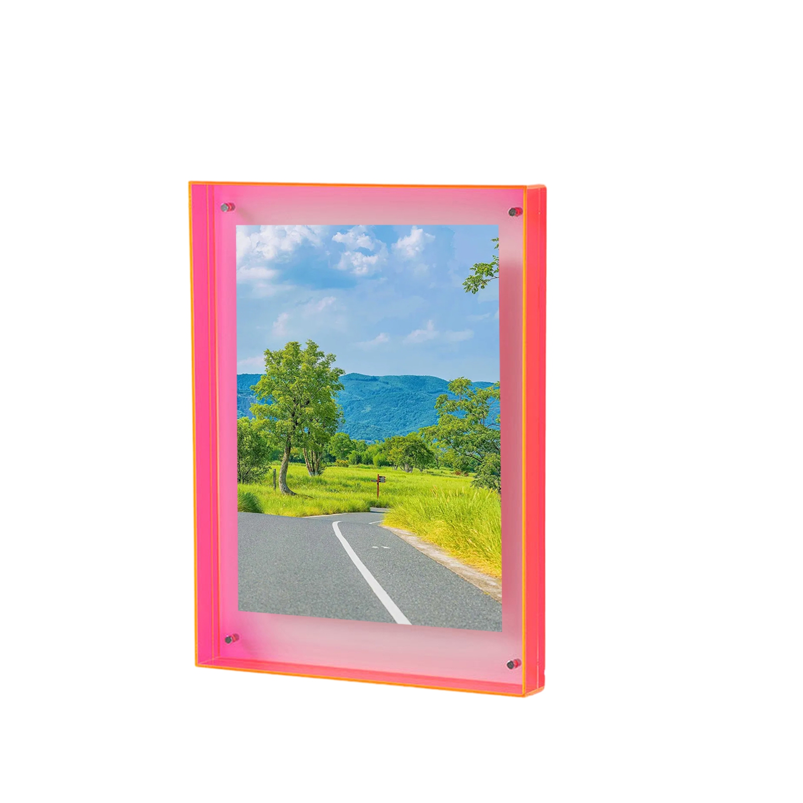 Hzsb Photo Frame Vibrant Floating Acrylic Picture Frame Desk Wall Art ...