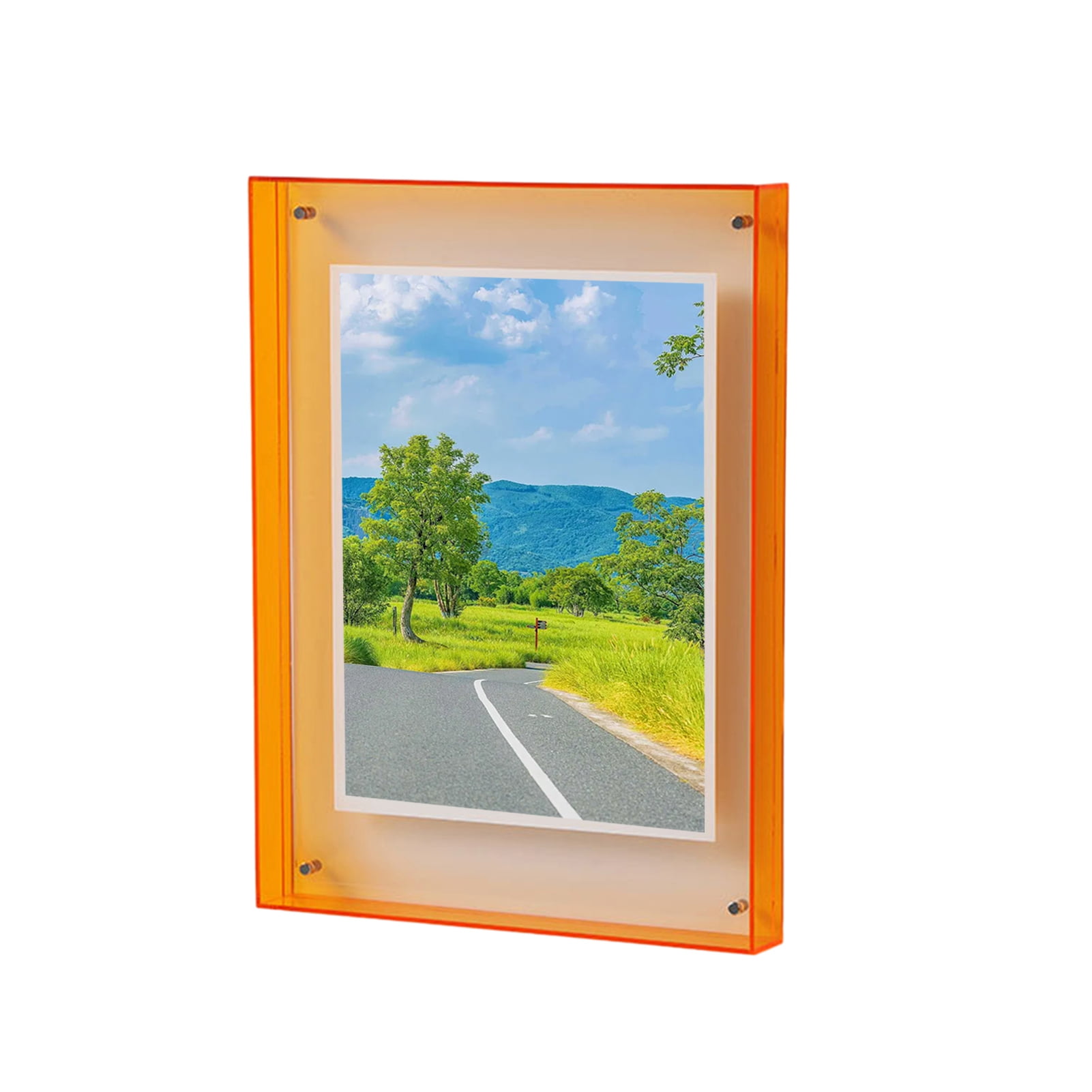Hzsb Photo Frame Vibrant Floating Acrylic Picture Frame Desk Wall Art ...