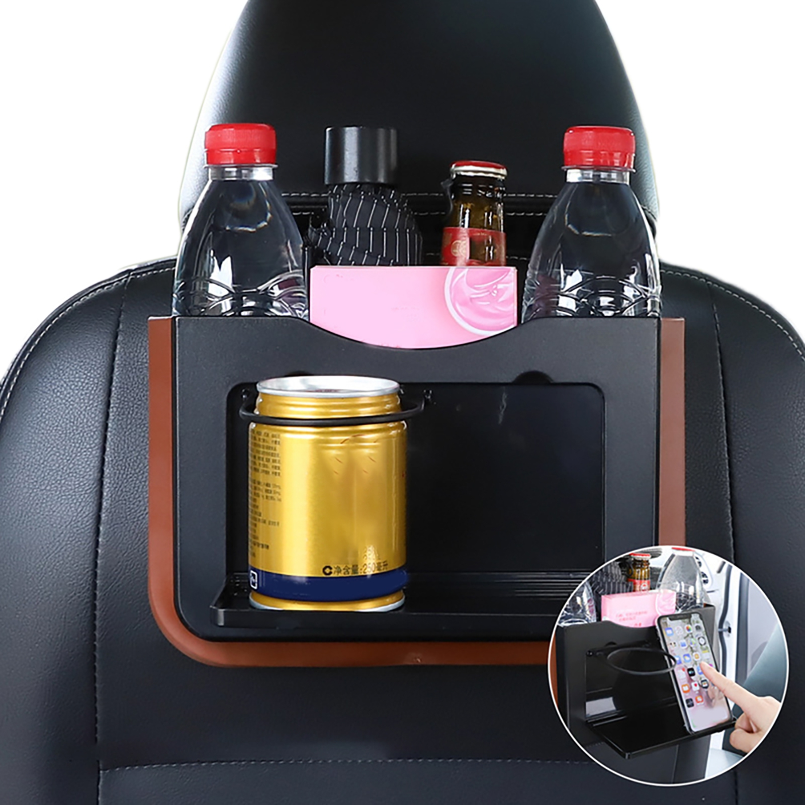 Hzsb Portable Car Trash Can Foldable ABS Litter Bin Compact Design for ...