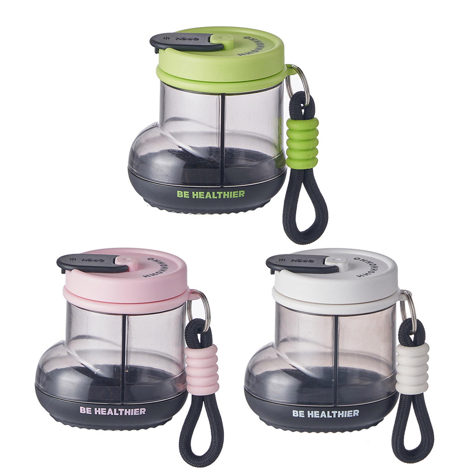 Hzsb Portable Mini Pill Box with Lid Large Capacity Multiple ...