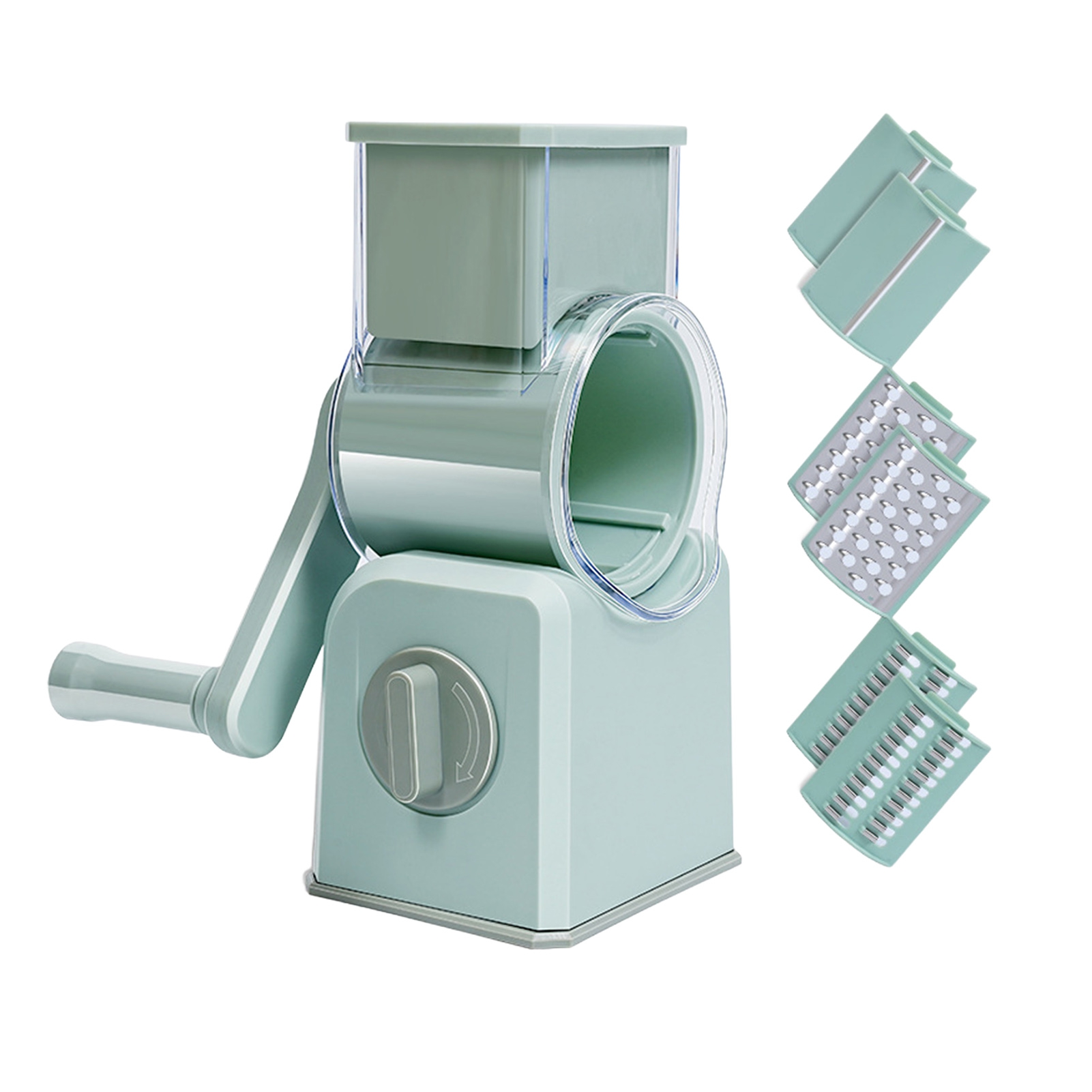 Hzsb Rotary Cheese Grater with 3/5 Blades Kitchen Mandoline Slicer ...