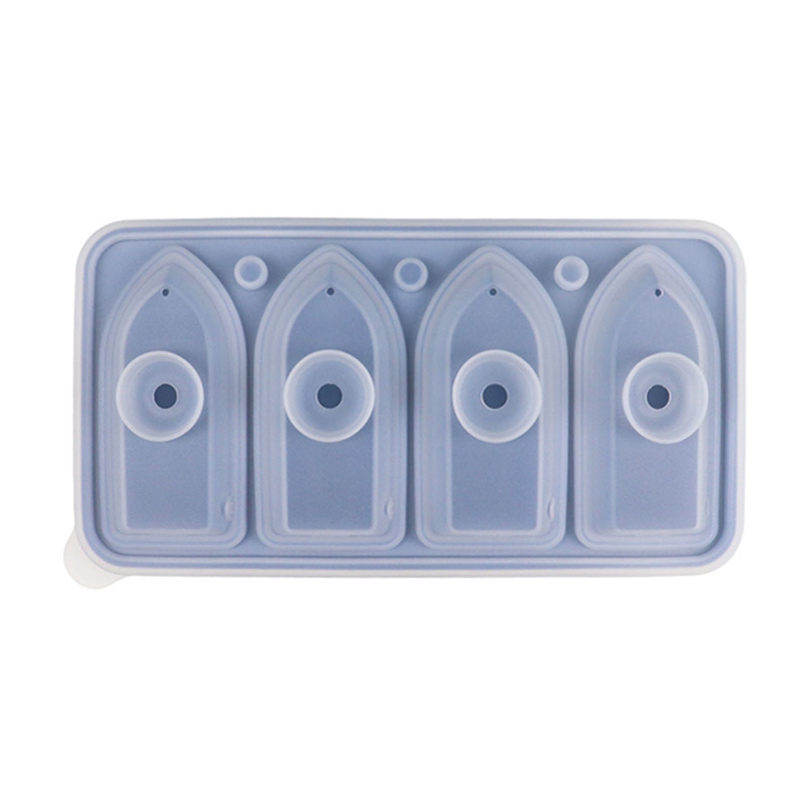 Hzsb Ship Silicone Ice Cube Tray Funnel Lid 4 Cavities Food Grade 3D ...