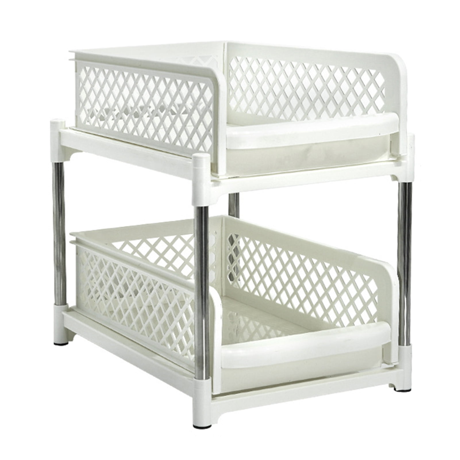 Hzsb Sliding Under-sink Organizer Storage Rack Double-Layer Design ...