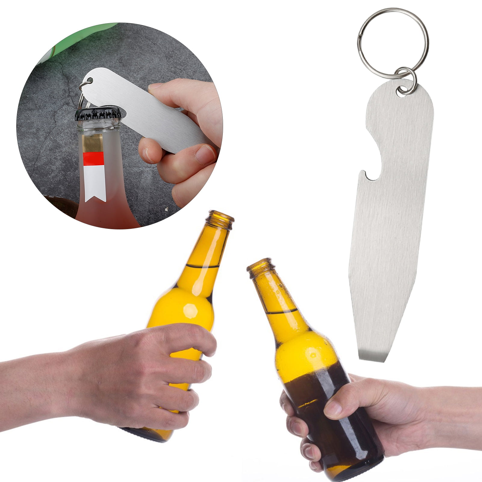 Hzsb Stainless Steel Bottle Opener with Key Rings Multifunctional Wine ...