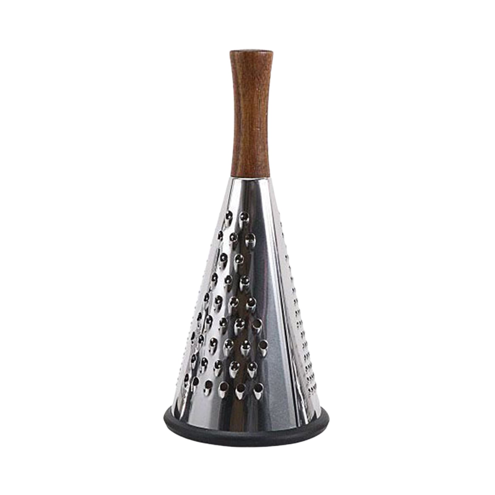 Hzsb Stainless Steel Cone Cheese Grater with Wood Handle 3 Sided ...