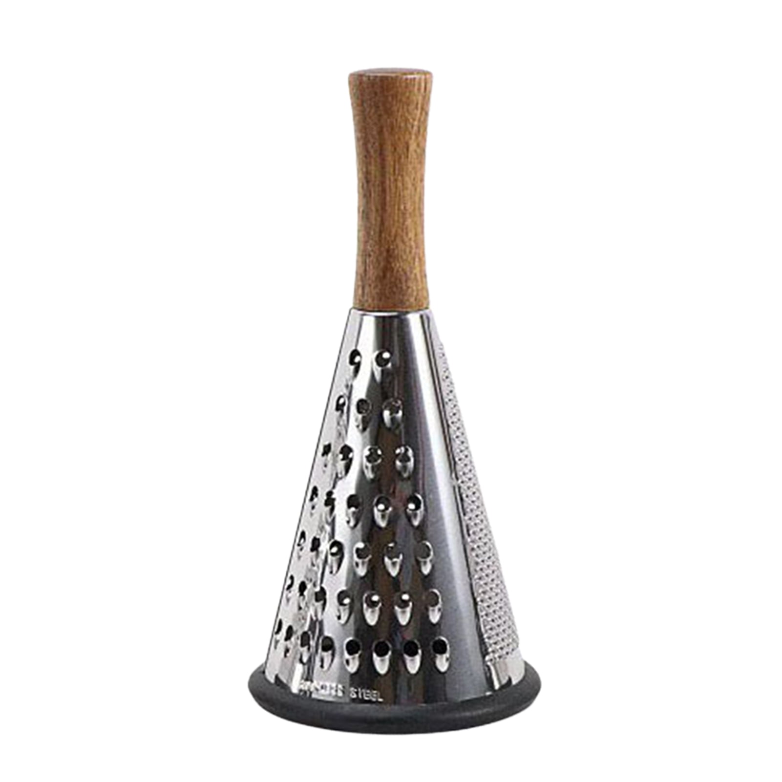 Hzsb Stainless Steel Cone Cheese Grater with Wood Handle, 3 Sided ...