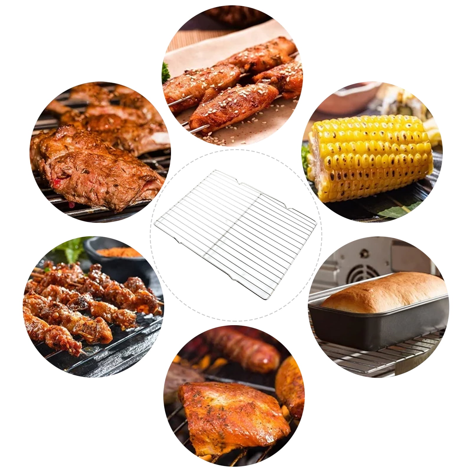 Hzsb Stainless Steel Cooling Rack Oven Dishwasher Safe Baking Roasting ...