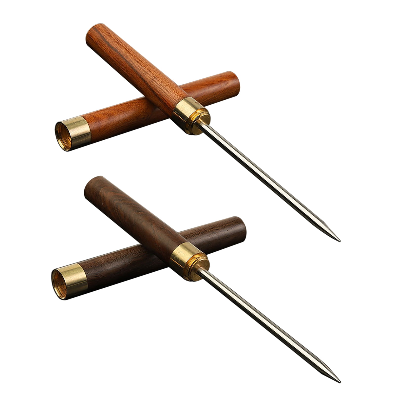 Hzsb Stainless Steel Ice Pick with Safety Cover Wooden Handle Ice ...