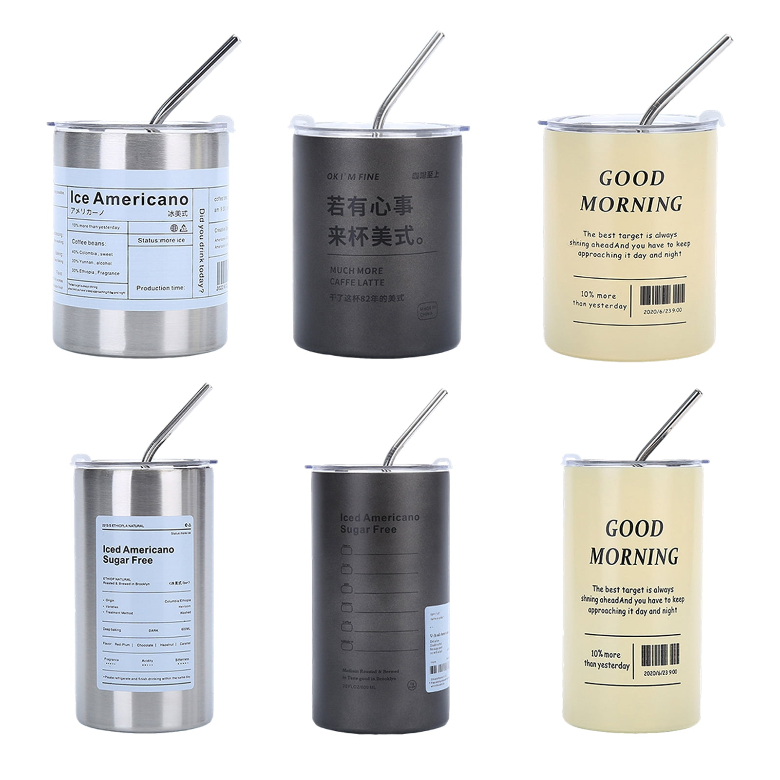 Hzsb Stainless Steel Insulated Tumbler with Secure Seal Straw Lid Eco ...