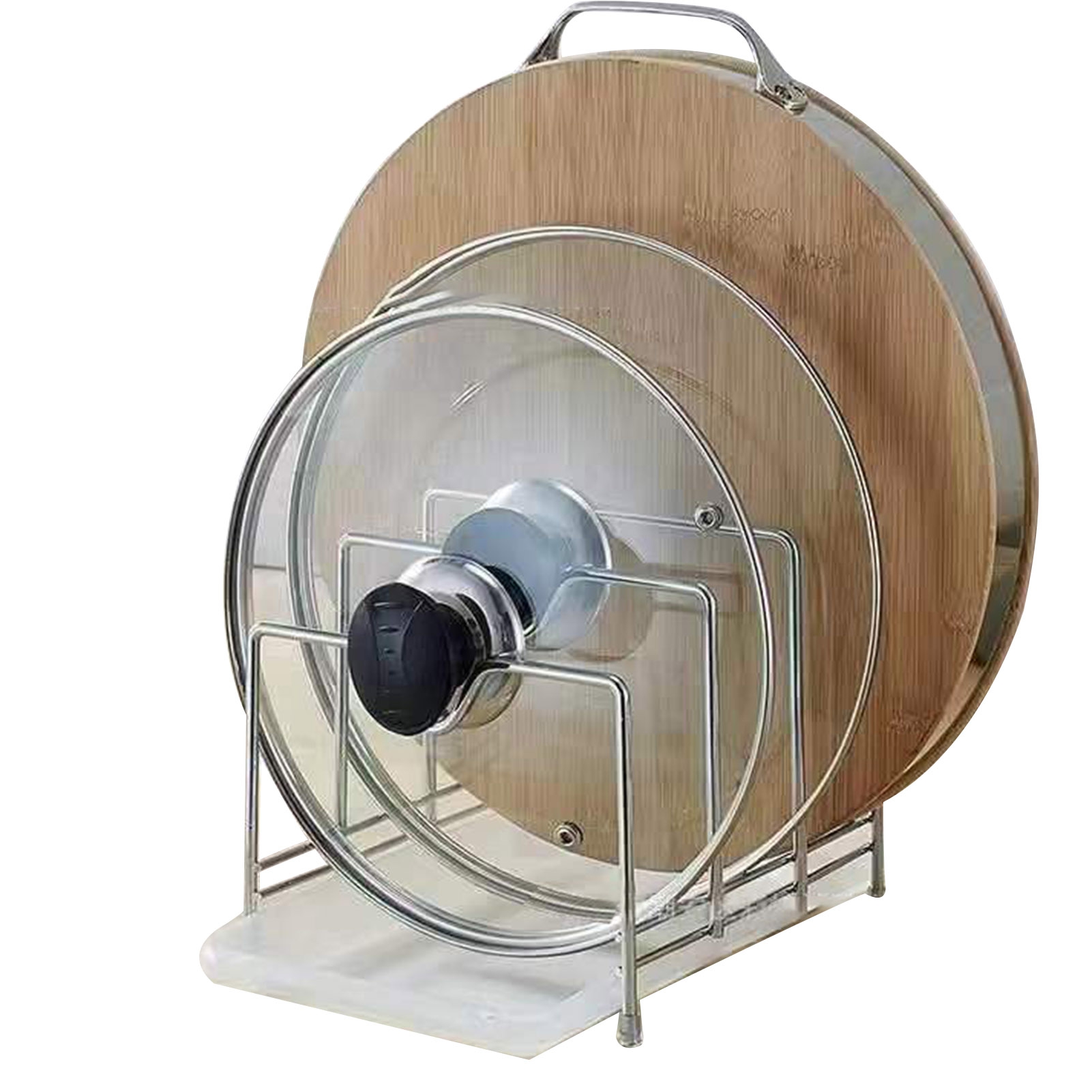 Hzsb Stainless Steel Pot Lid Holder Modern Heavy Duty Standing Multi ...