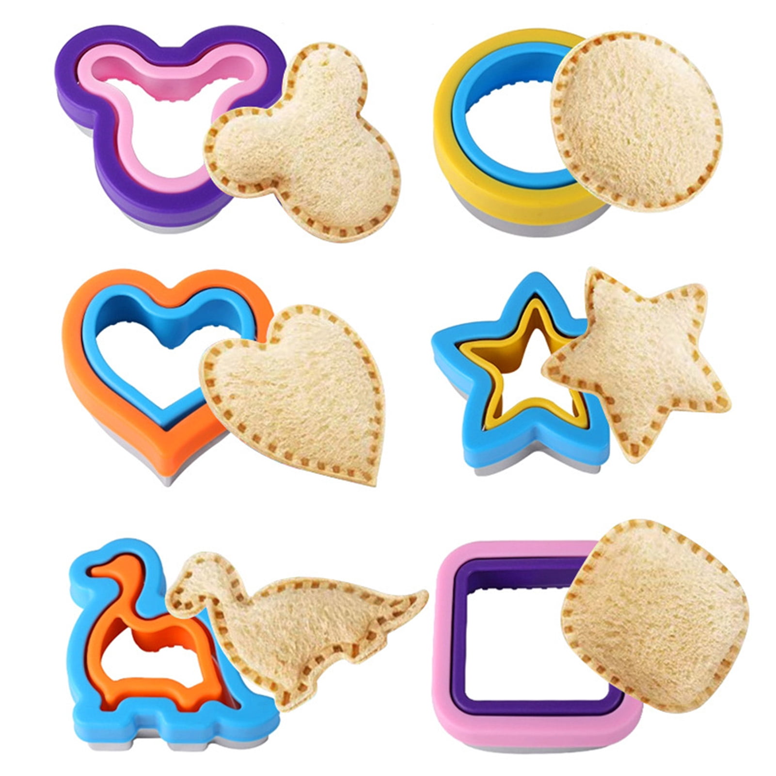 Hzsb Stainless Steel Sandwich Maker Mold Heart Star Round Dinosaur ...
