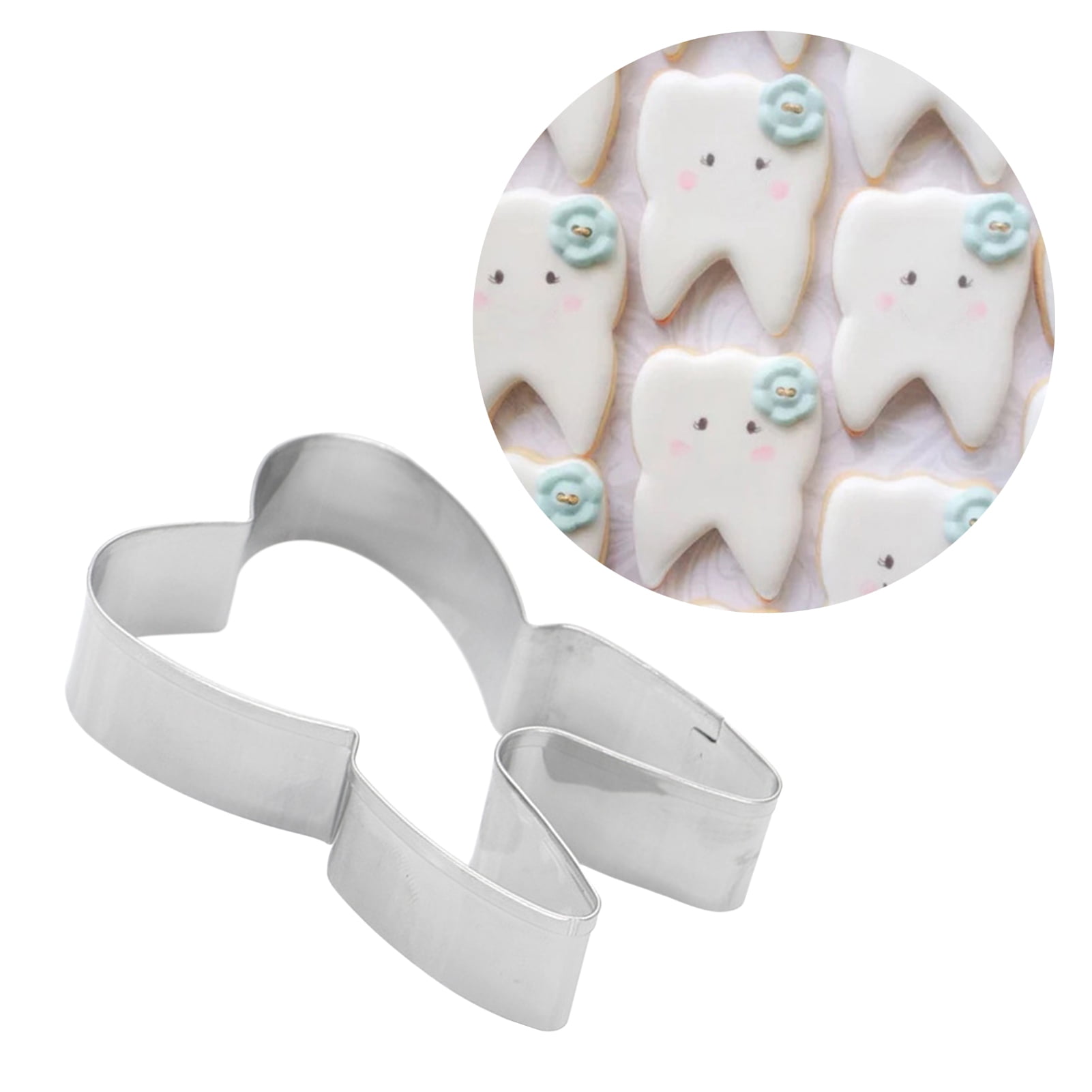 Hzsb Stainless Steel Tooth Cookie Cutter Food Grade Dishwasher Safe Non ...