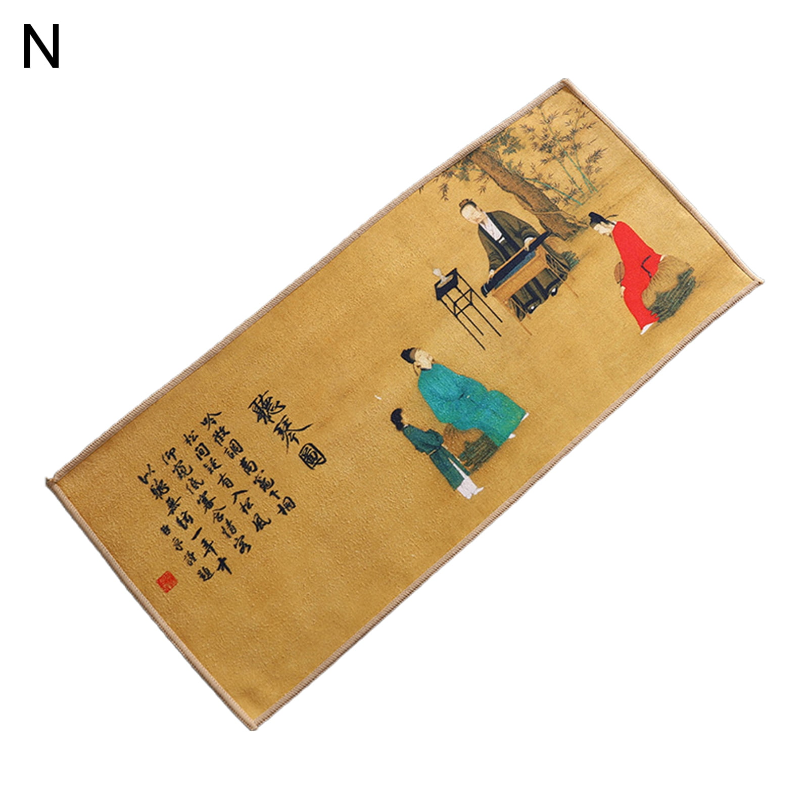 Hzsb Tea Towel Chinese Painting Traditional Style Coral Fleece Rivers ...