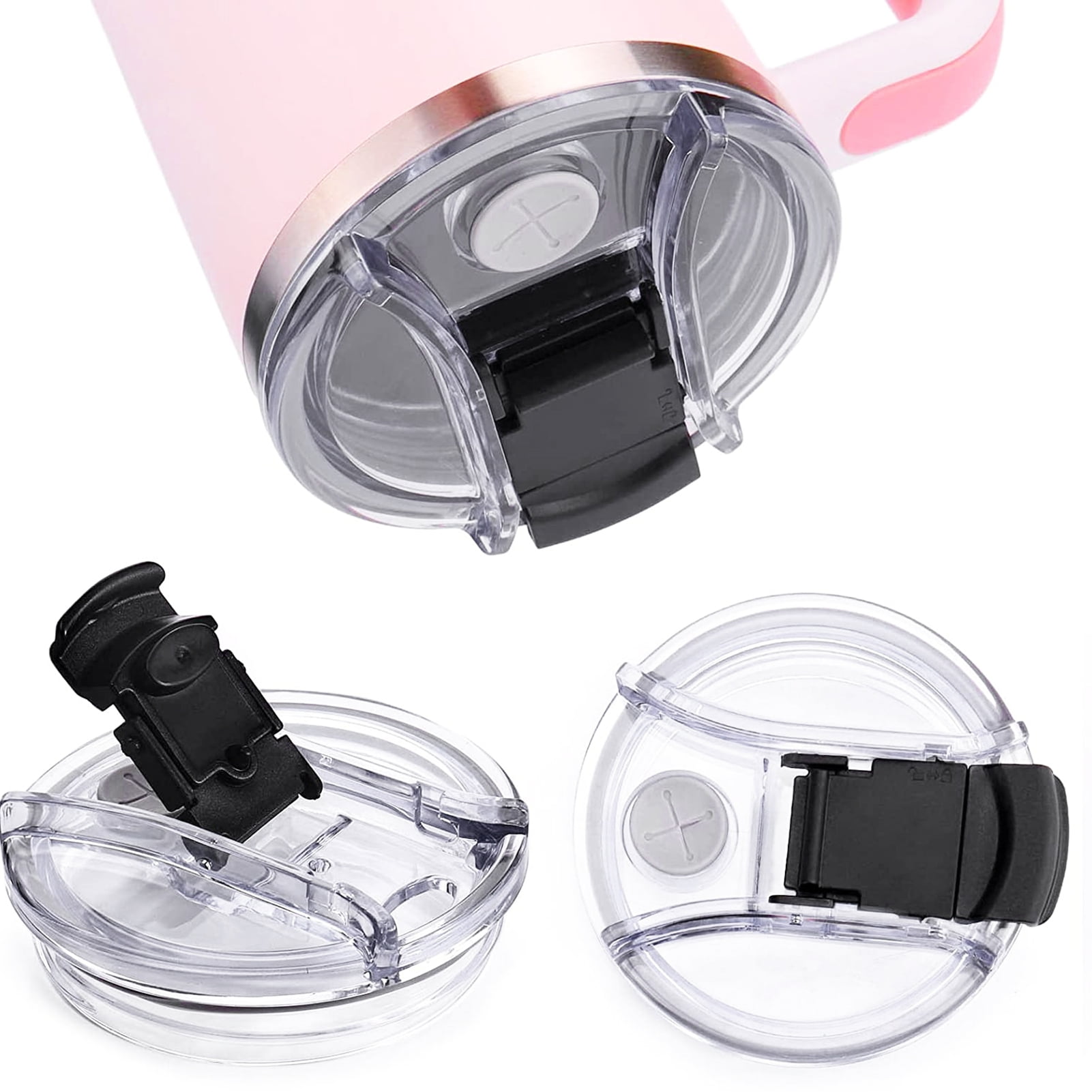 Hzsb Transparent Tumbler Lid with Straw Hole - Good Sealing Dustproof ...