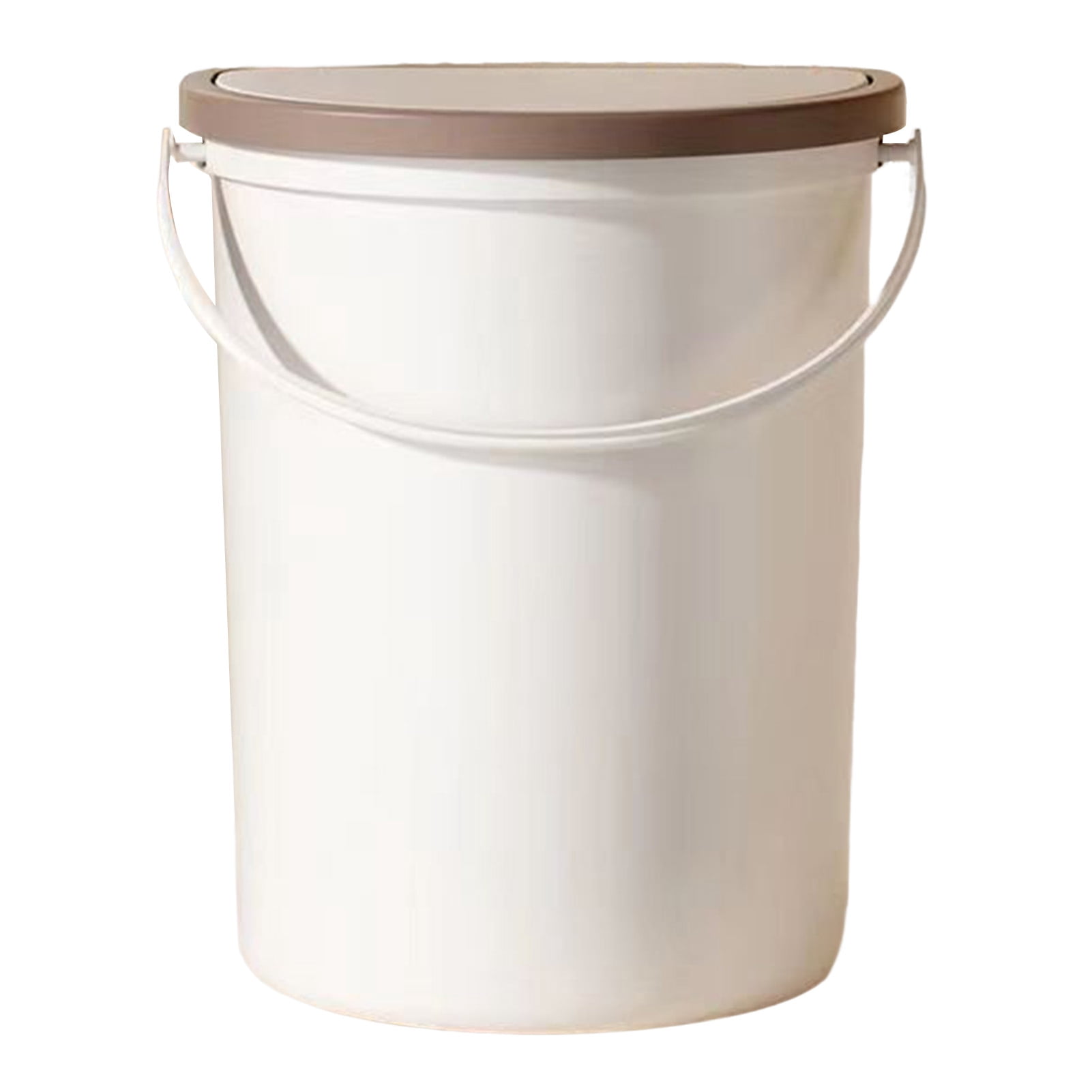 Hzsb Trash Can with Handle Wall Mounted Semi-Circular Wide Open Self ...
