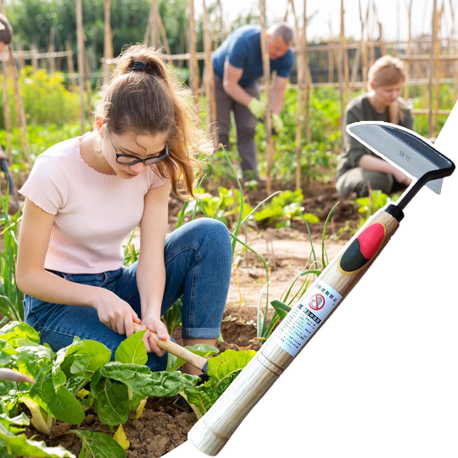 Hzsb Weed Remover Japanese Style Weeding Sickle with Wooden Handle ...