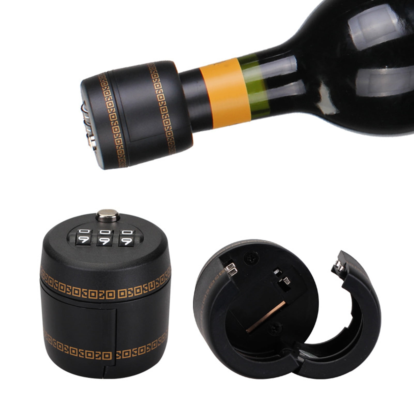 Hzsb Wine Bottle Lock with Combination Code – Anti-theft Whiskey ...