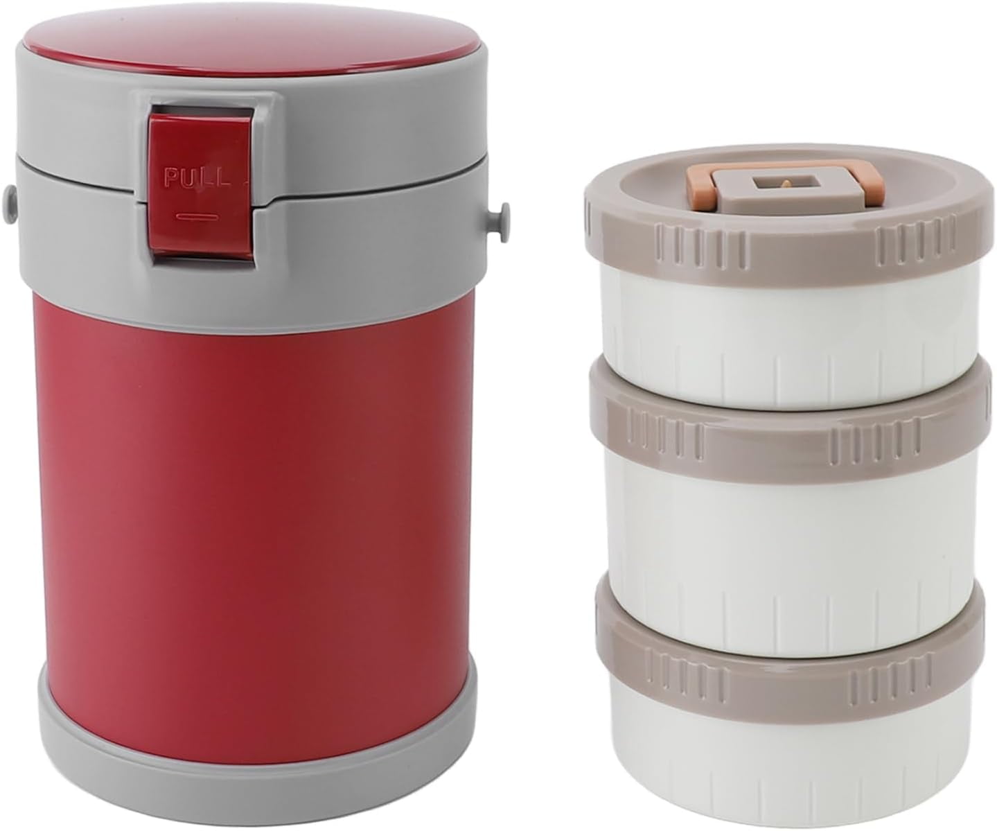 Hztyyier Double Layer Vacuum Insulated Soup Food Container with 3 Lunch ...