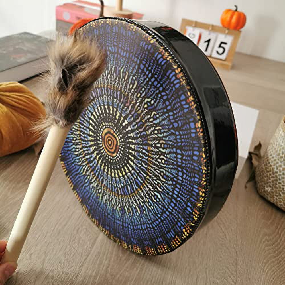 Hztyyier Shaman Drum Tree of Life Decoration Handmade Wooden Drum ...
