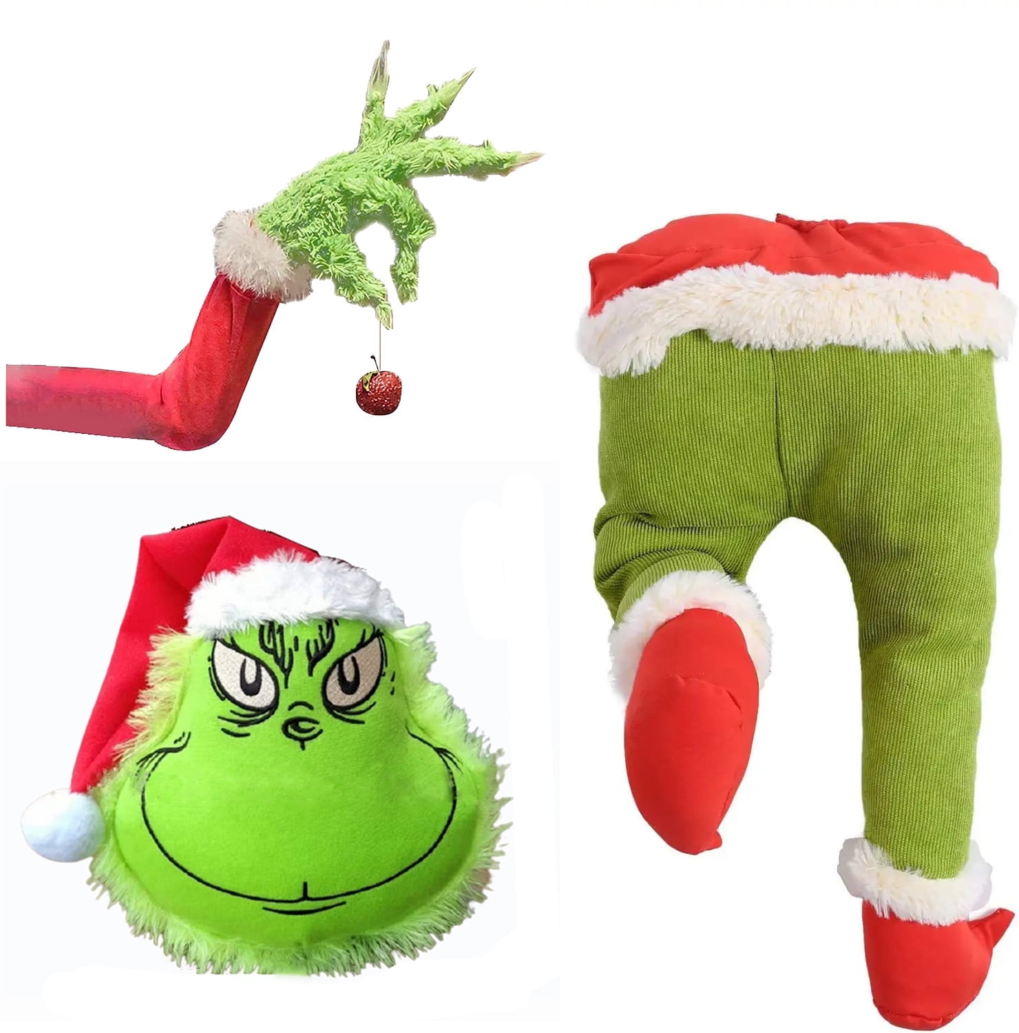 HzyK Grinch Decor Christmas Gr1nch Body Decorations Christmas Burlap ...