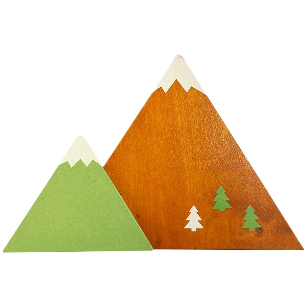 Hzzsbu Wood Mountain Ornaments Wood Mountain Table Topper Wooden ...