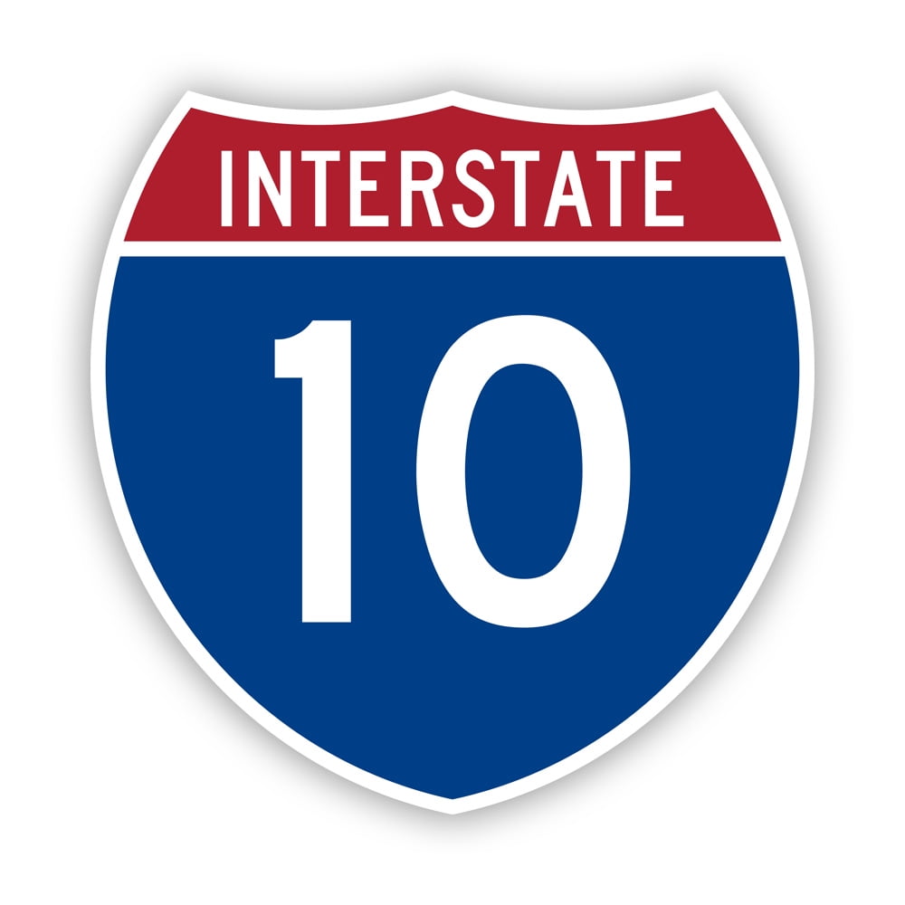 Customer reviews for I-10 Interstate 10 Sign Sticker Decal - Self ...