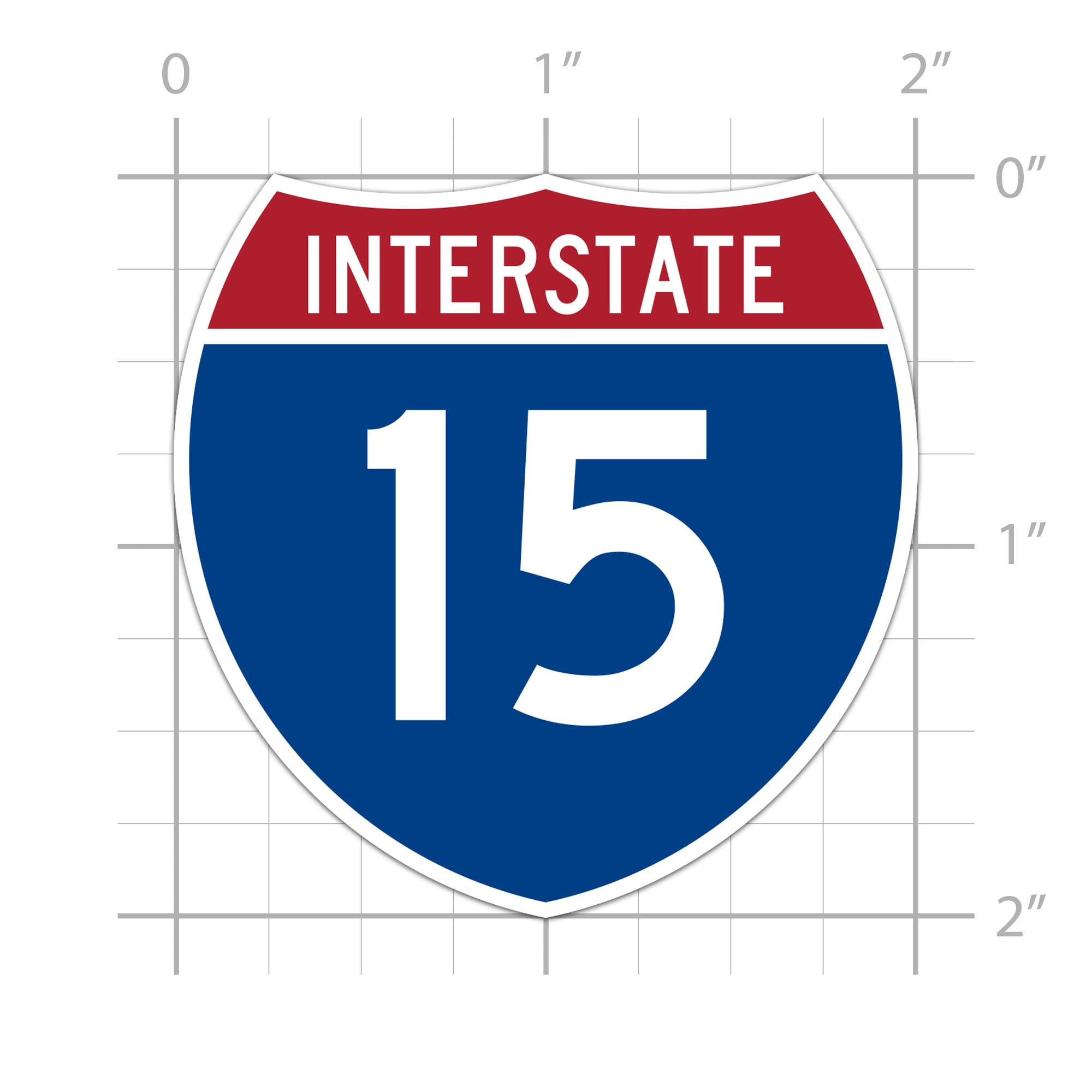 I-15 Interstate 15 Sign Sticker for water bottle phone tumbler hard ...