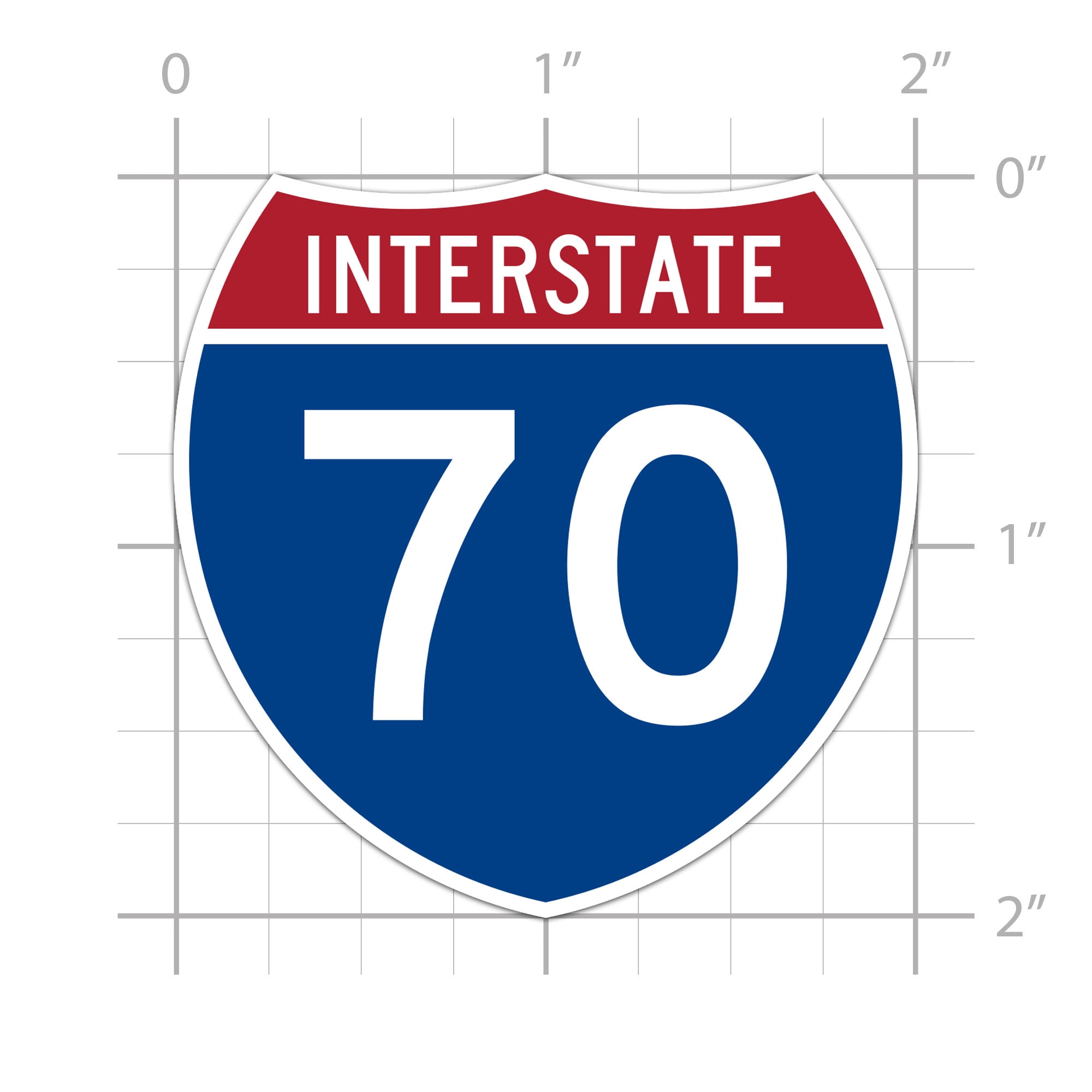 I-70 Interstate 70 Sign Sticker for water bottle phone tumbler hard ...