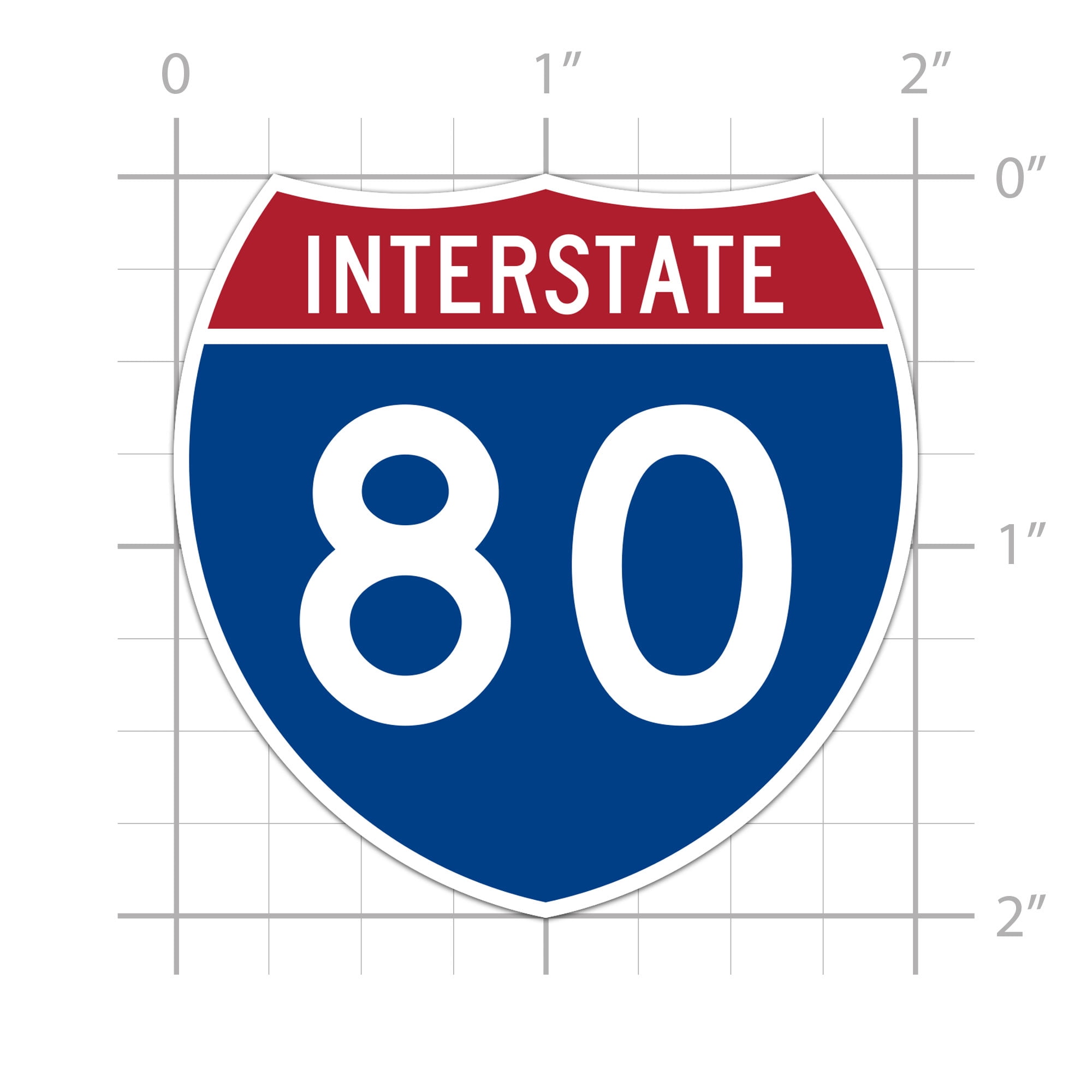 I-80 Interstate 80 Sign Sticker for water bottle phone tumbler hard ...