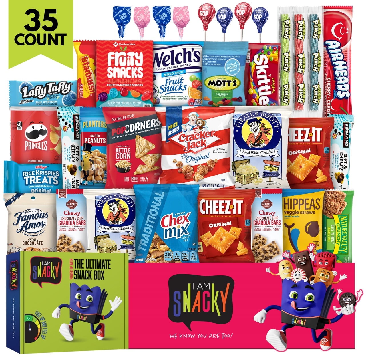 I AM Snacky - Snack Box (35 Count) Chips Candies Sweets for Home ...