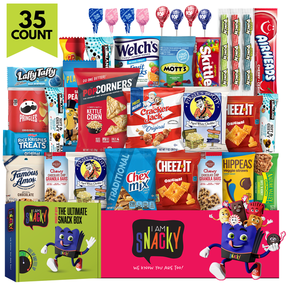 I AM Snacky - Snack Box (35 Count) Chips Candies Sweets for Home ...
