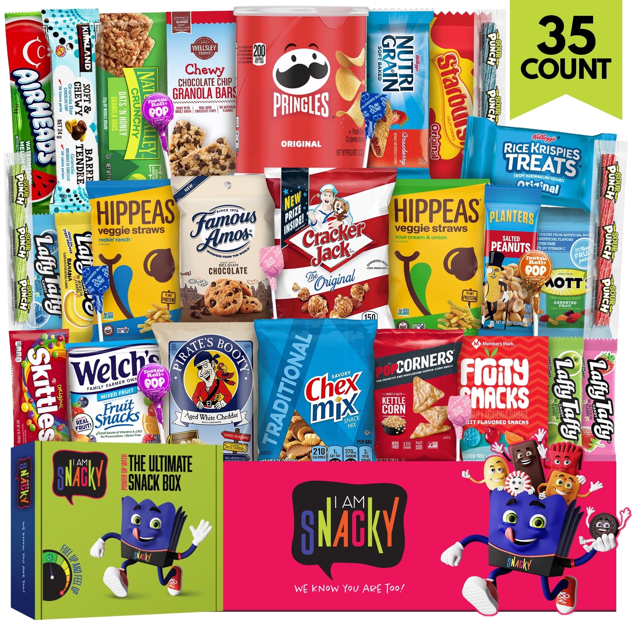 I AM Snacky - Snack Box (35 Count) Chips Candies Sweets for Home ...