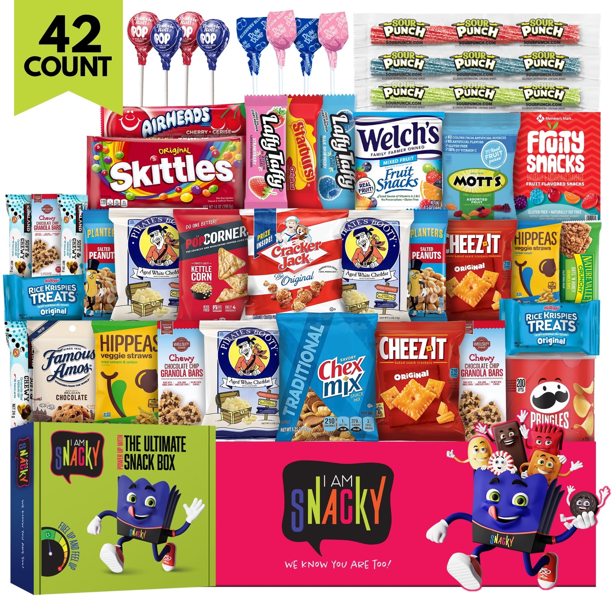 I AM Snacky - Snack Box (42 Count) Chips Candies Sweets for Home ...