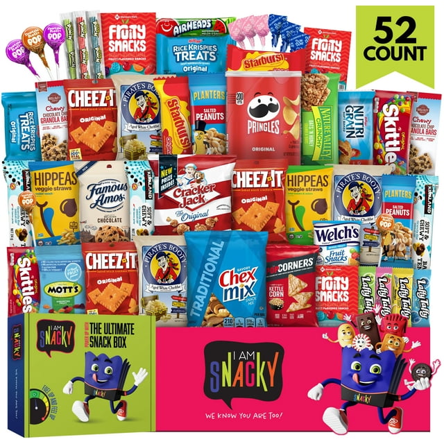 I AM Snacky - Snack Box (52 Count) Chips Candies Sweets for Home ...