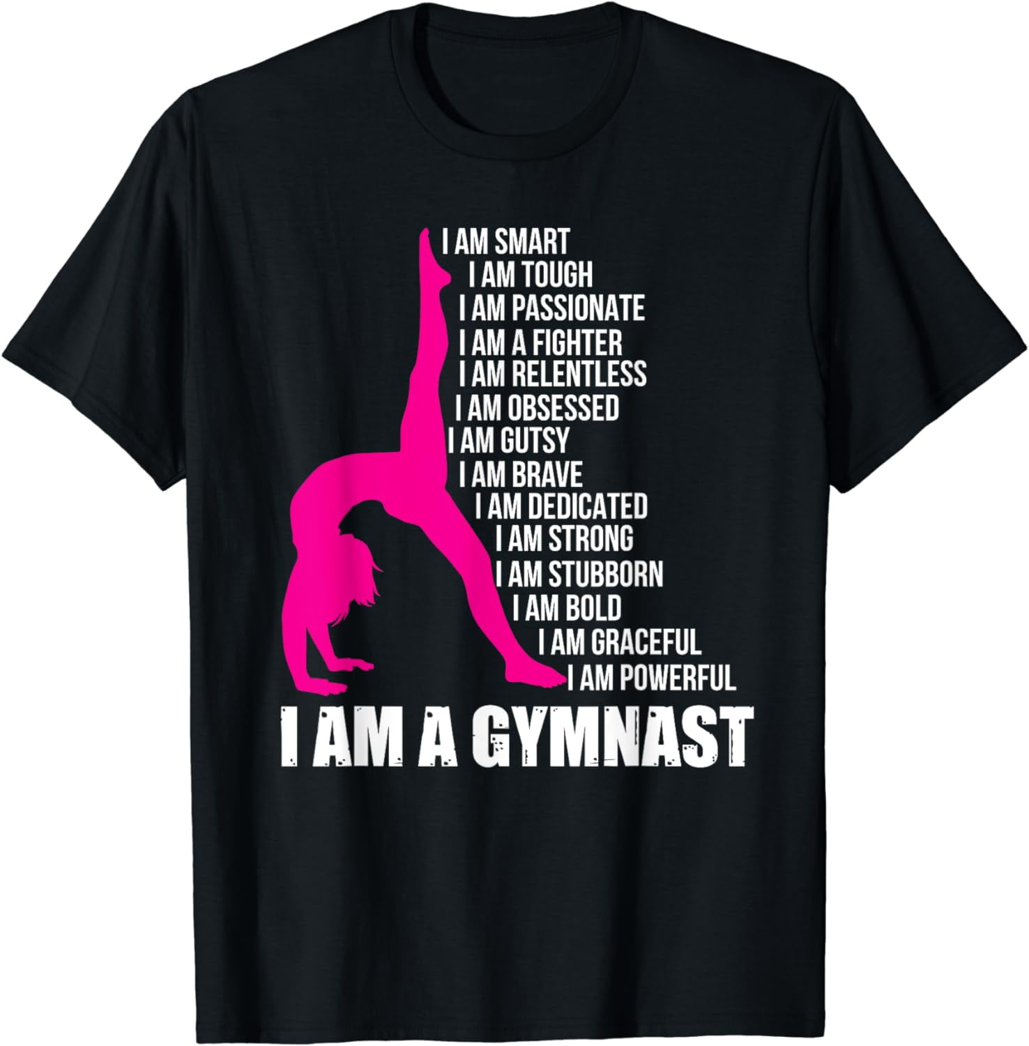 I Am A Gymnast Funny Handstand Gymnastics Gift Women Girls T-Shirt ...