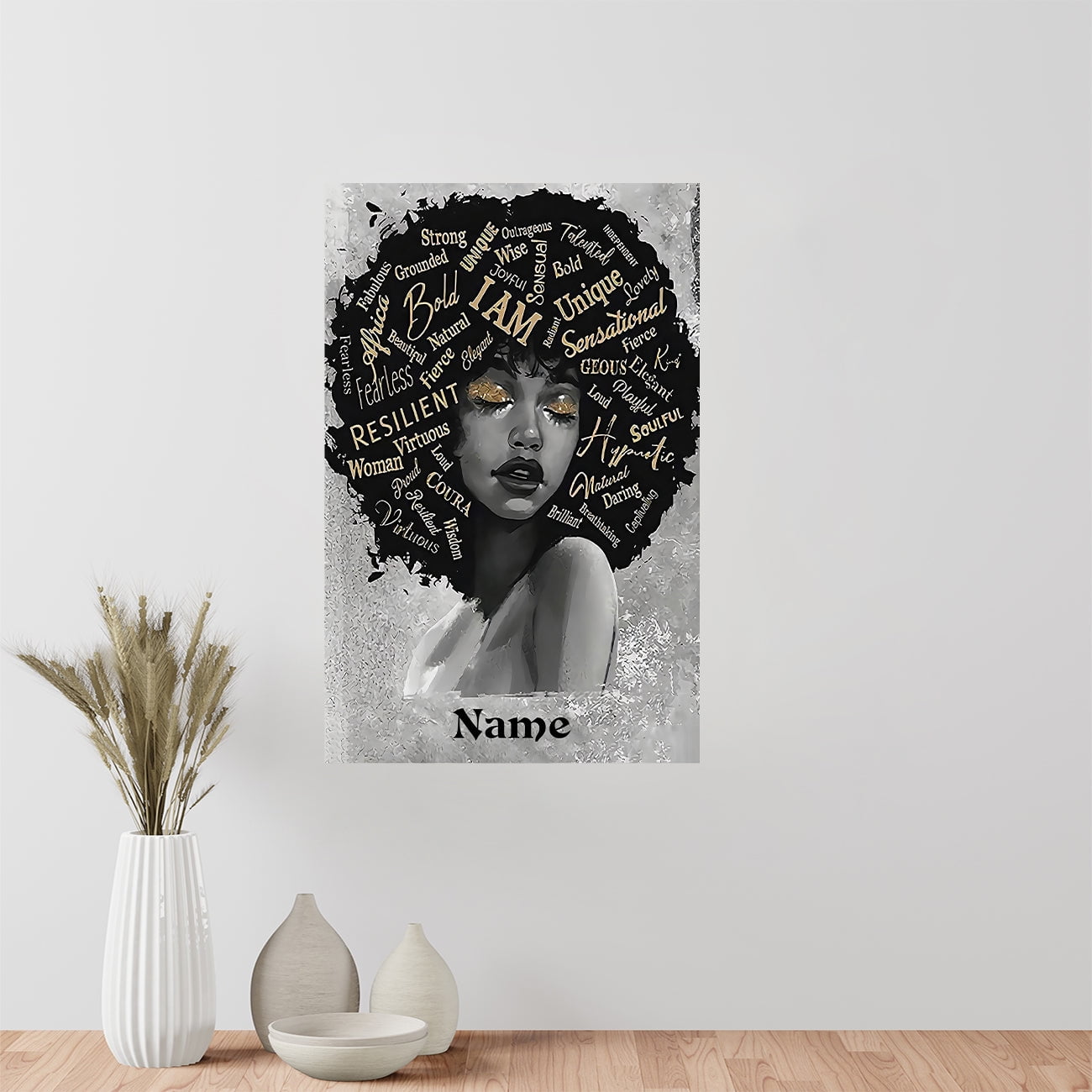 I Am Beautiful Black Girl Poster 16 x 24 Inch Poster - Walmart.com