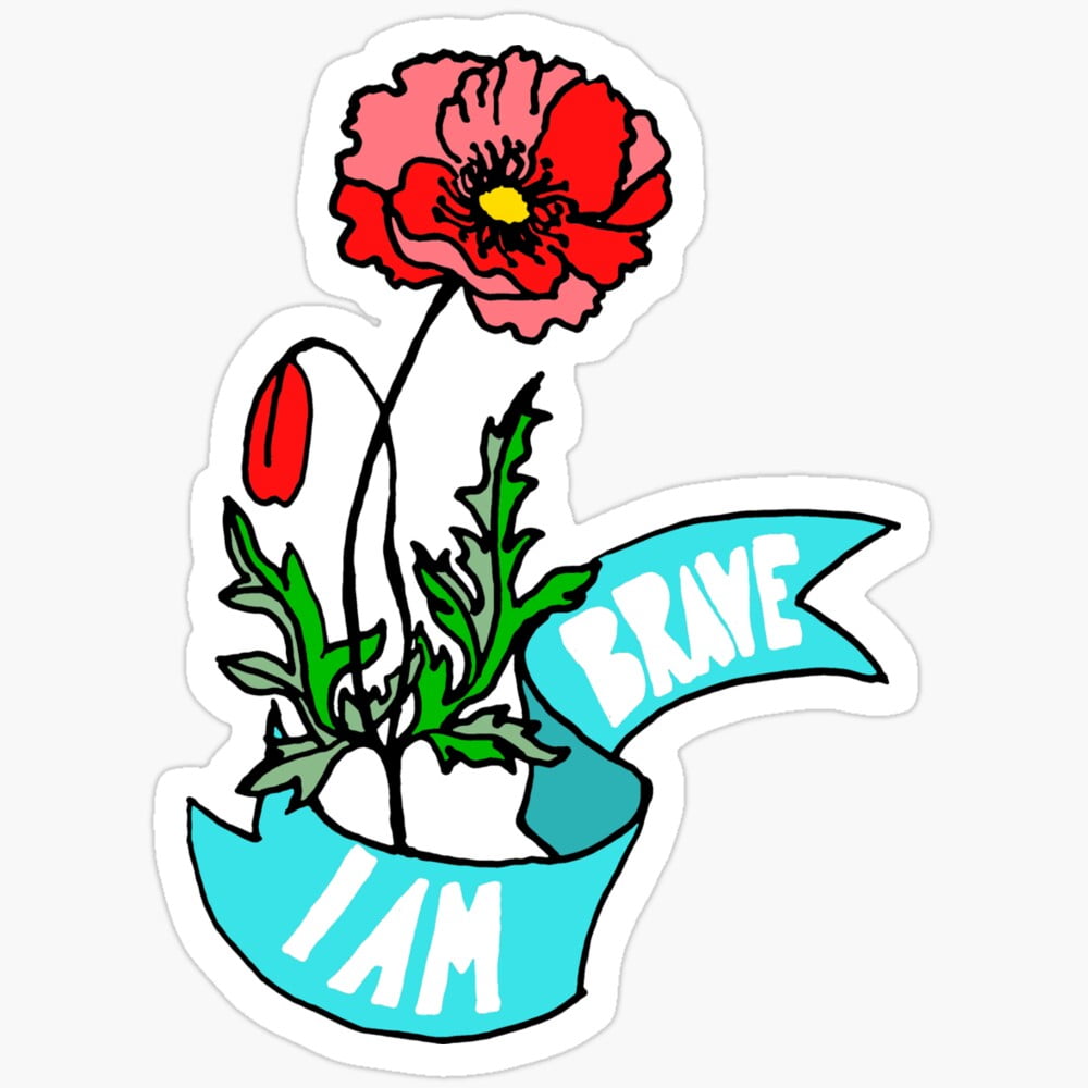 I Am Brave Sticker Phone Decal Water Bottle Stickers Car Decals, Laptop ...